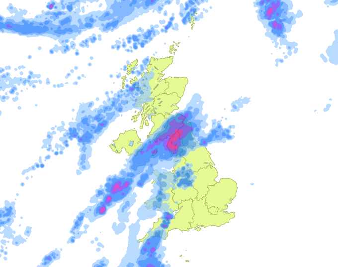 Precipitation, rain, snow and thunder over United Kingdom - Forecast.co.uk