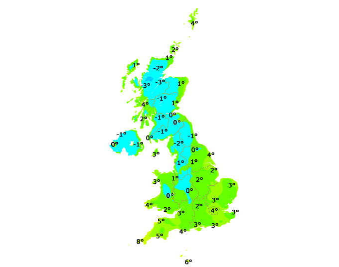 Temperature maps for United Kingdom - Forecast.co.uk