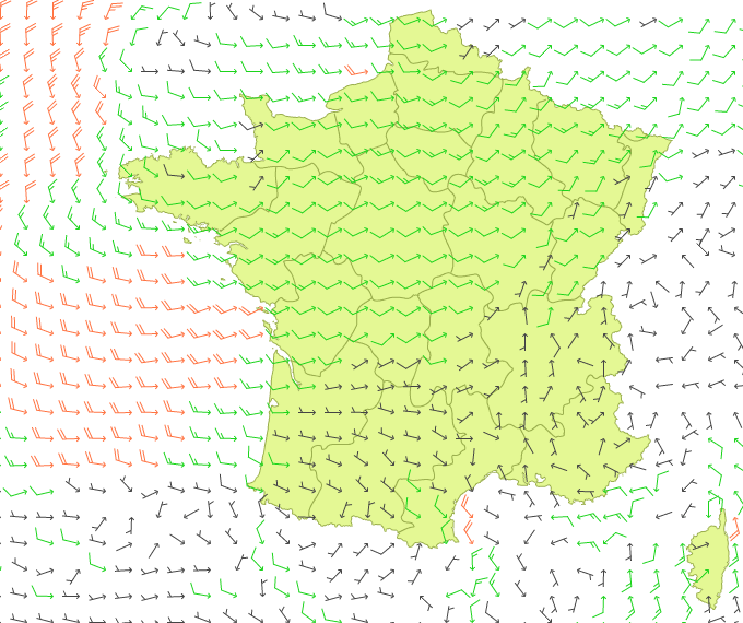 Windmaps over France