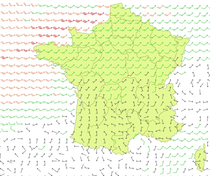 Windmaps over France