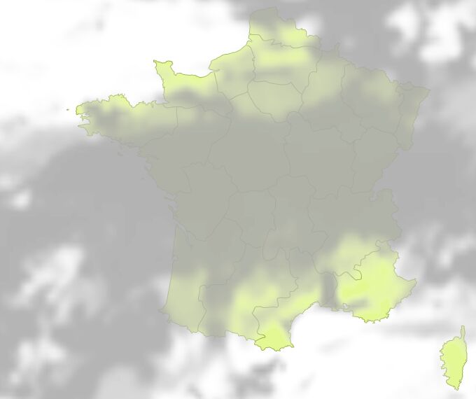 Cloud maps for France - Forecast.co.uk