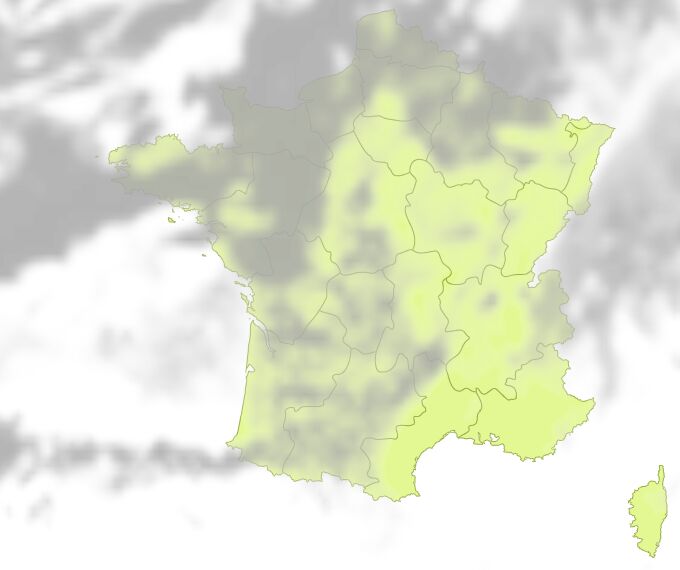 Cloud maps for France - Forecast.co.uk