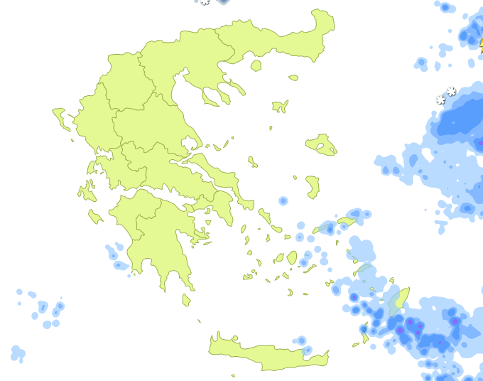 Precipitation, rain, snow and thunder over Greece - Forecast.co.uk