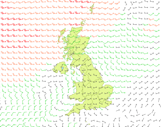 Windmaps over United Kingdom