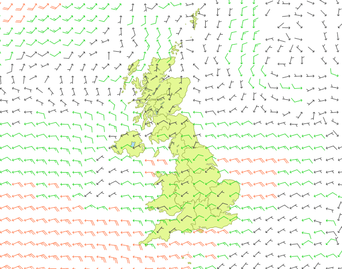 Windmaps over United Kingdom