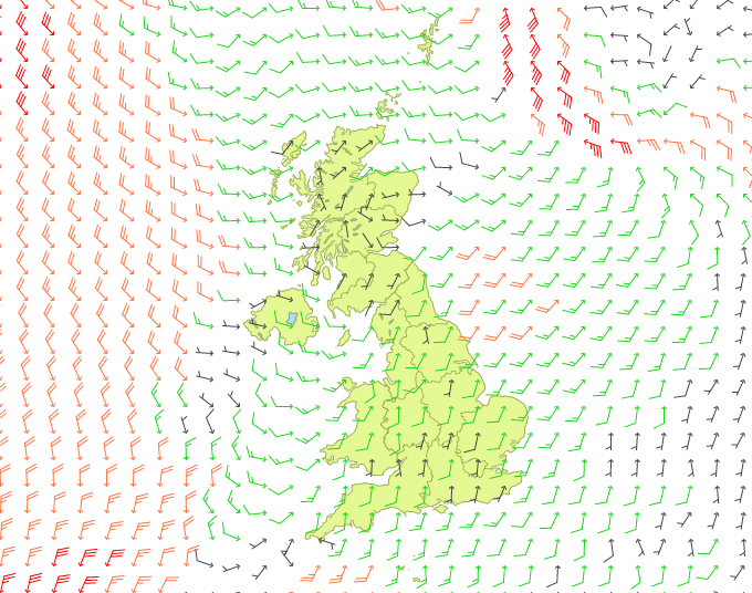 Windmaps over United Kingdom
